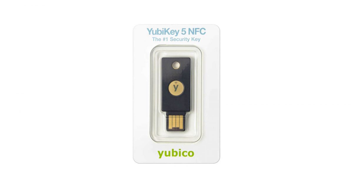 YubiKey 5 NFC - No1 security key in sales globally