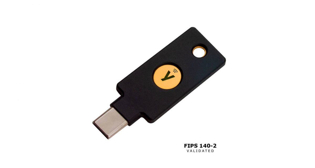 YubiKey 5C NFC FIPS - FIPS 140-2 validated, Physical Security Level 3