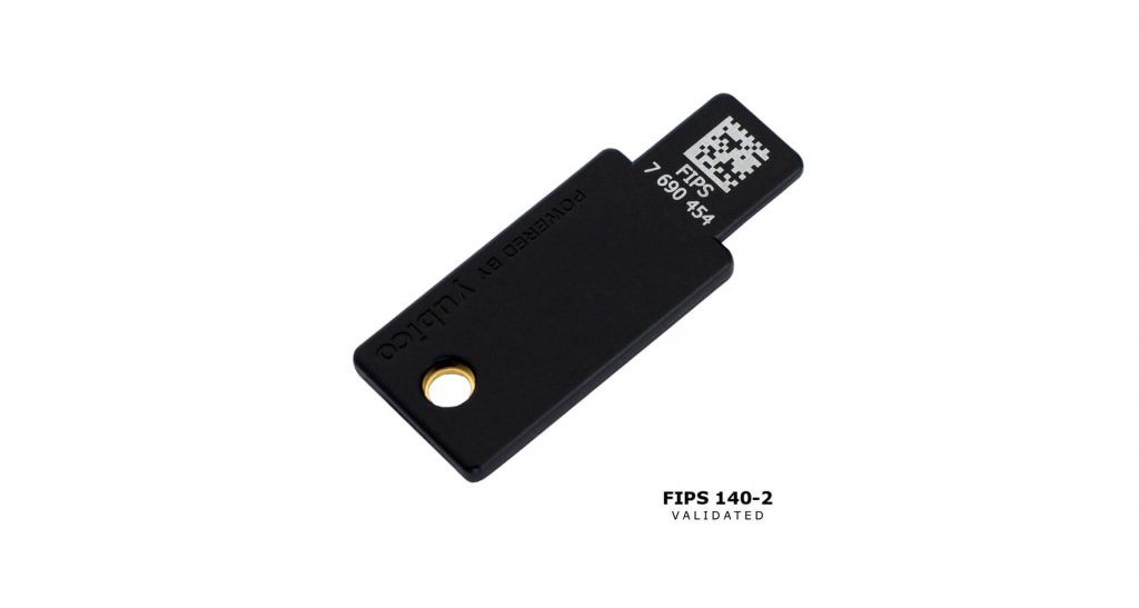 YubiKey 5 NFC FIPS - FIPS 140-2 validation, AAL3 assurance
